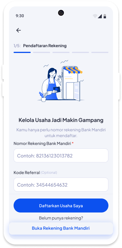 Cara Daftar Livin' Merchant & Belum Punya Rekening Mandiri